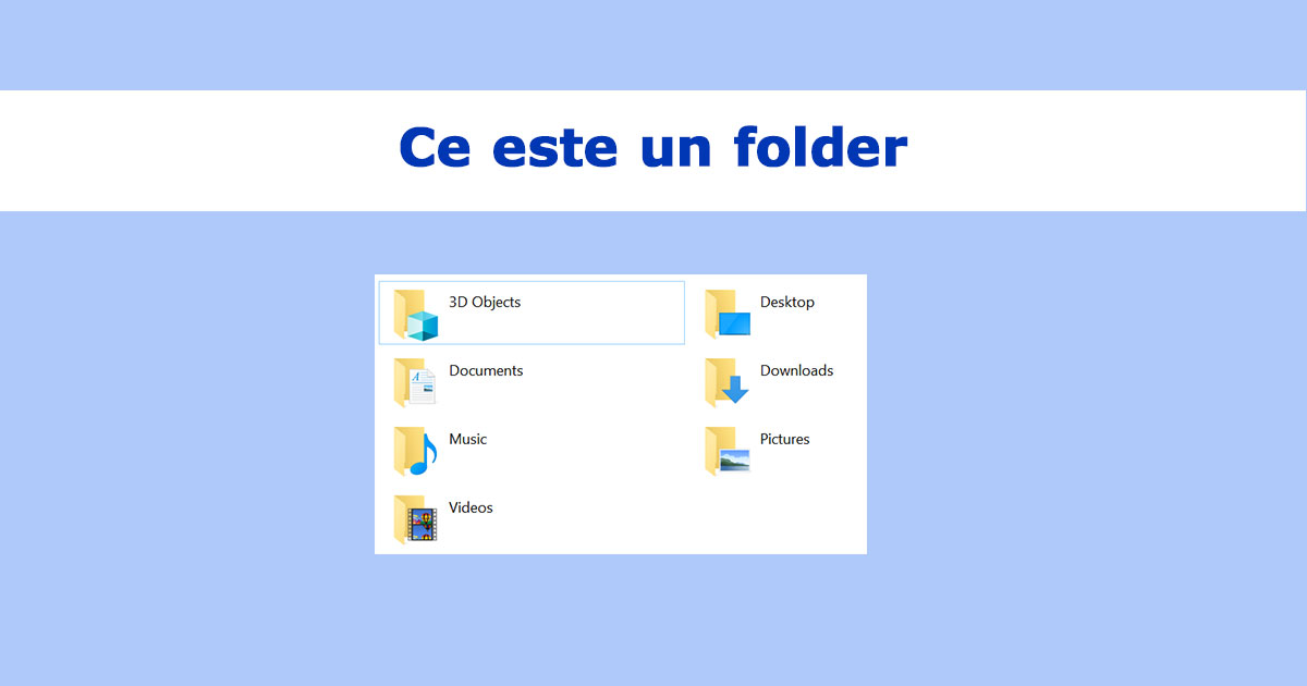 Ce este un folder și diferența față de fișier